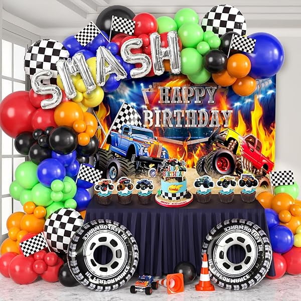 Customer reviews for 145Pcs Monster Truck Birthday Decorations Machines ...
