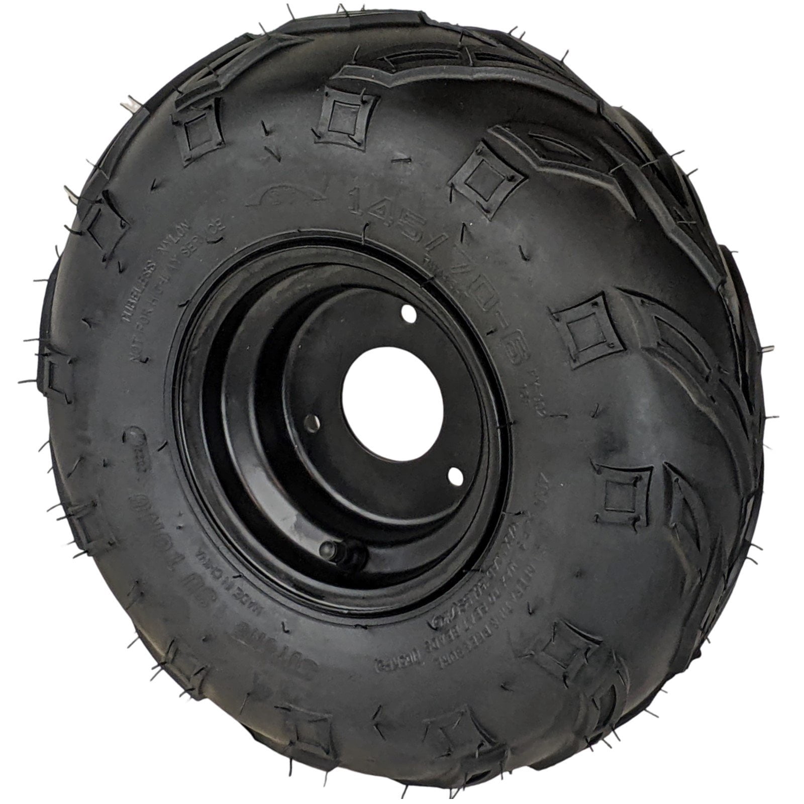 145x70-6 Tubeless Tire with Wheel Rim Right Pre-mounted - 3 Stud 78mm ...