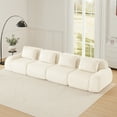 146" Modern Modular Sectional Sofa for Living Room,Flannelette Fabric ...
