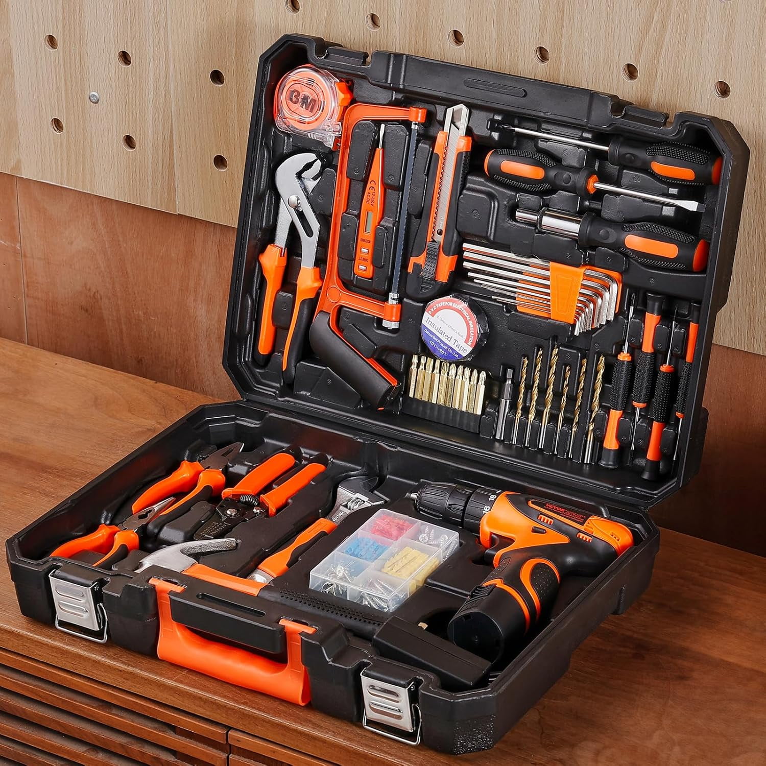 146-Piece Cordless Drill Tool Kit with Electric Drill and Portable ...