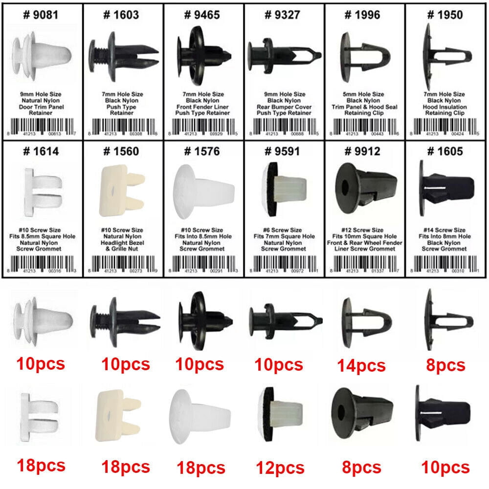 Geartronics 146PCS Automotive Specialty Parts Trim Clip Retainer ...