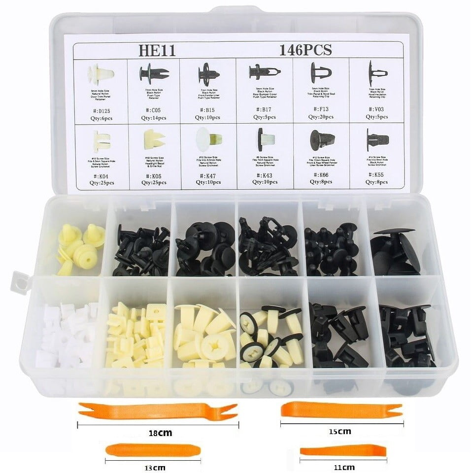 146PCS For Toyota Fender Door Hood Bumper Trim Clip Retainer Fastener ...