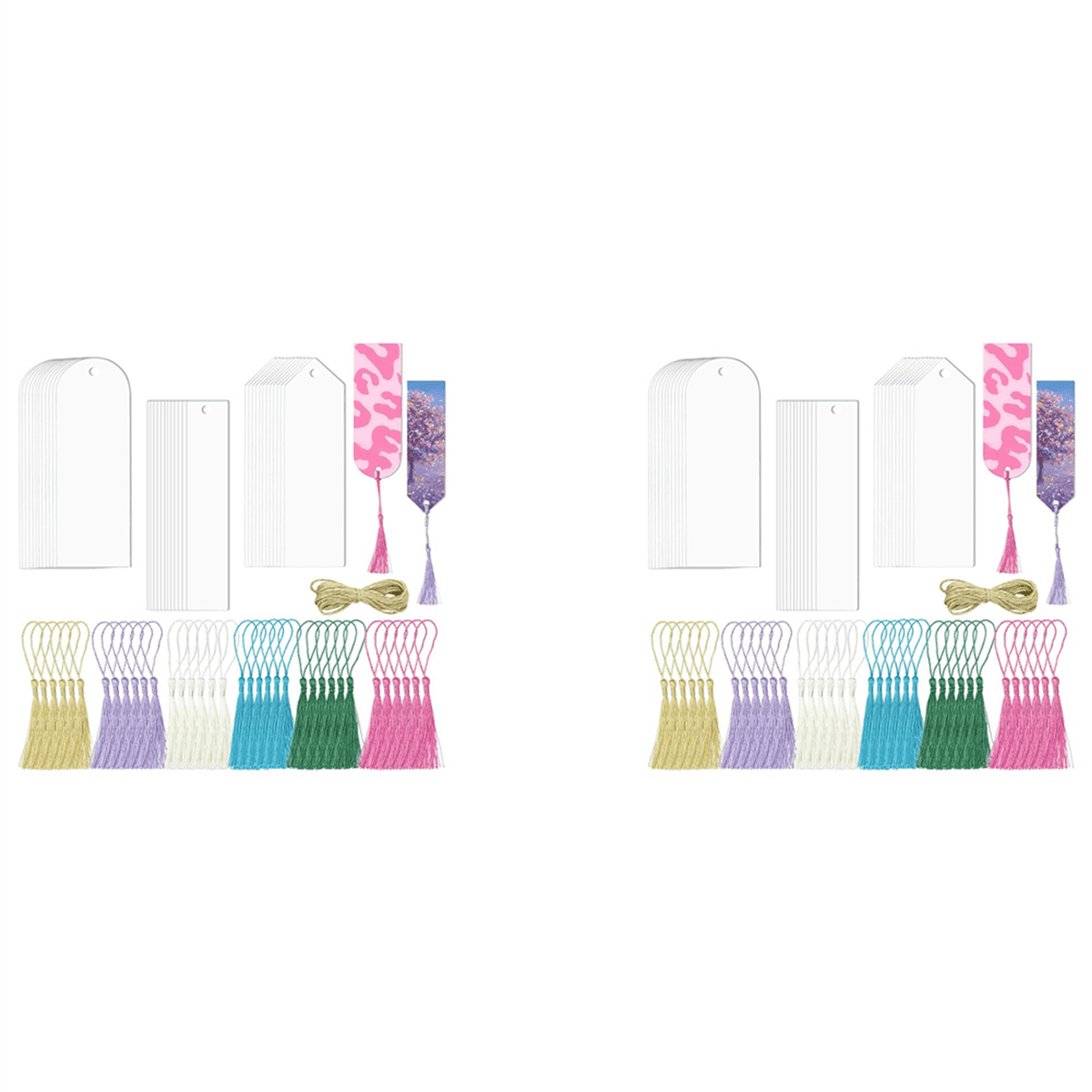 146Pcs Acrylic Bookmarks Blanks,Sublimation Acrylic Book Markers, DIY ...