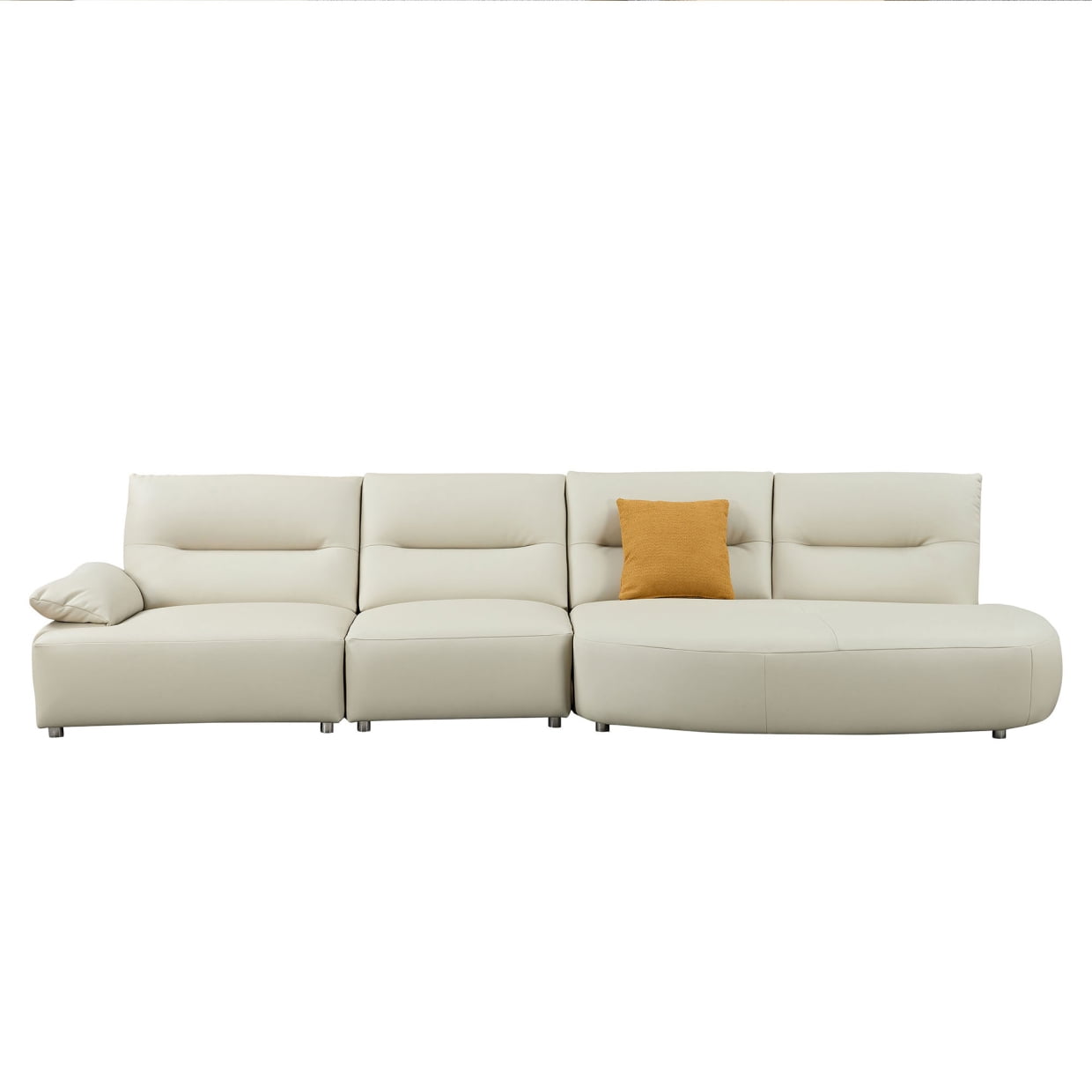 147.24'' Modern Sectional Curved Shaped Sofa Couch for Living Room ...