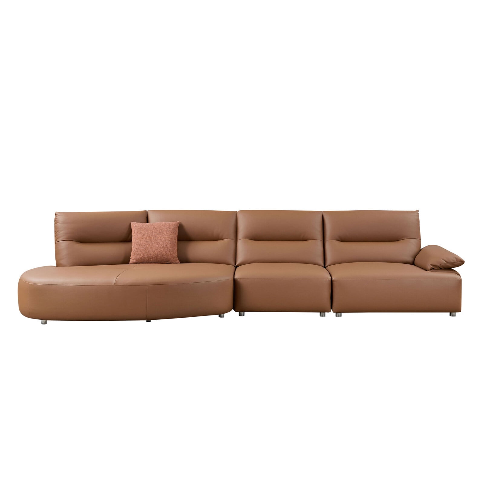 147.24'' Modern Sectional Curved Shaped Sofa Couch for Living Room ...