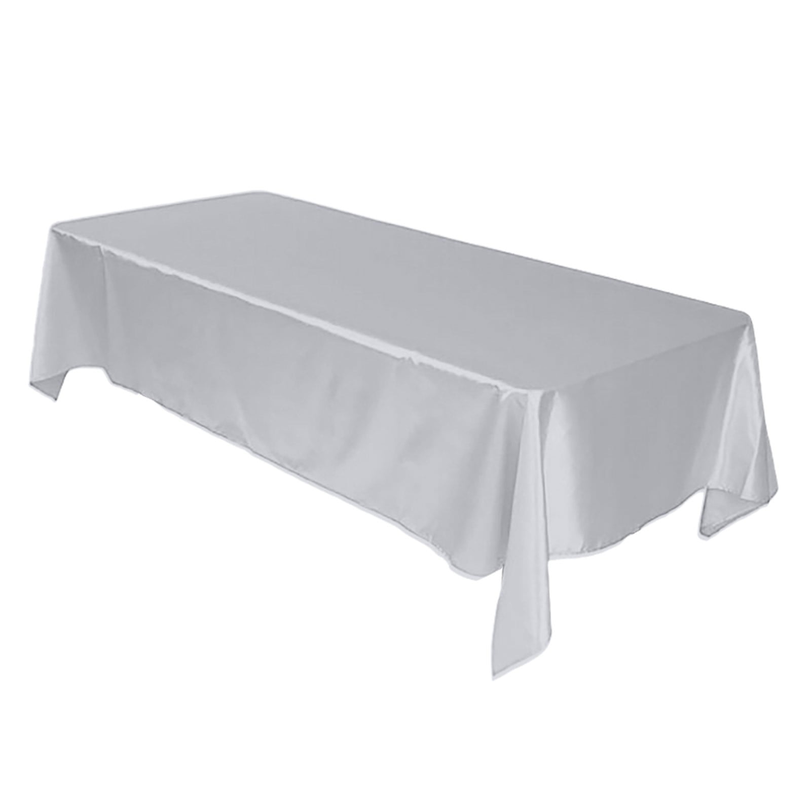 147*259cm Grey Polyester Rectangle Tablecloth - Waterproof Table Cover ...