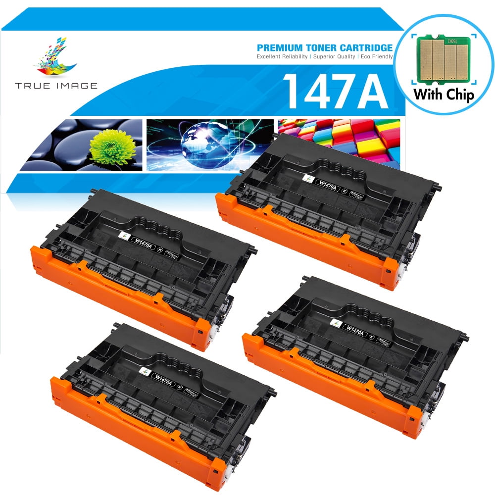 147A Black Toner Cartridge M610dn 4-Pack (with Chip) Compatible for HP ...