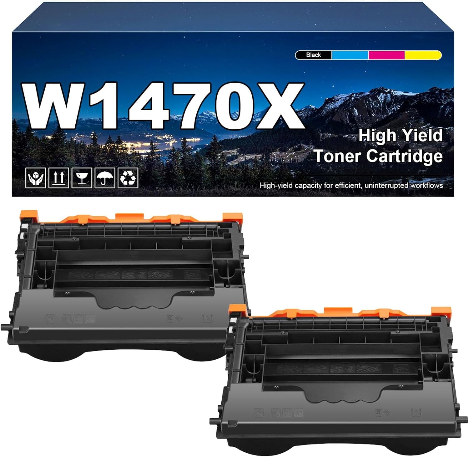 147X W1470X Black Toner Cartridge Compatible for HP M610n M611dn M611x ...