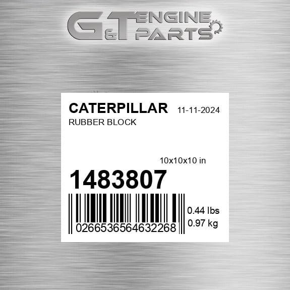 148-3807 RUBBER BLOCK fits CATERPILLAR (New OEM) - Walmart.com