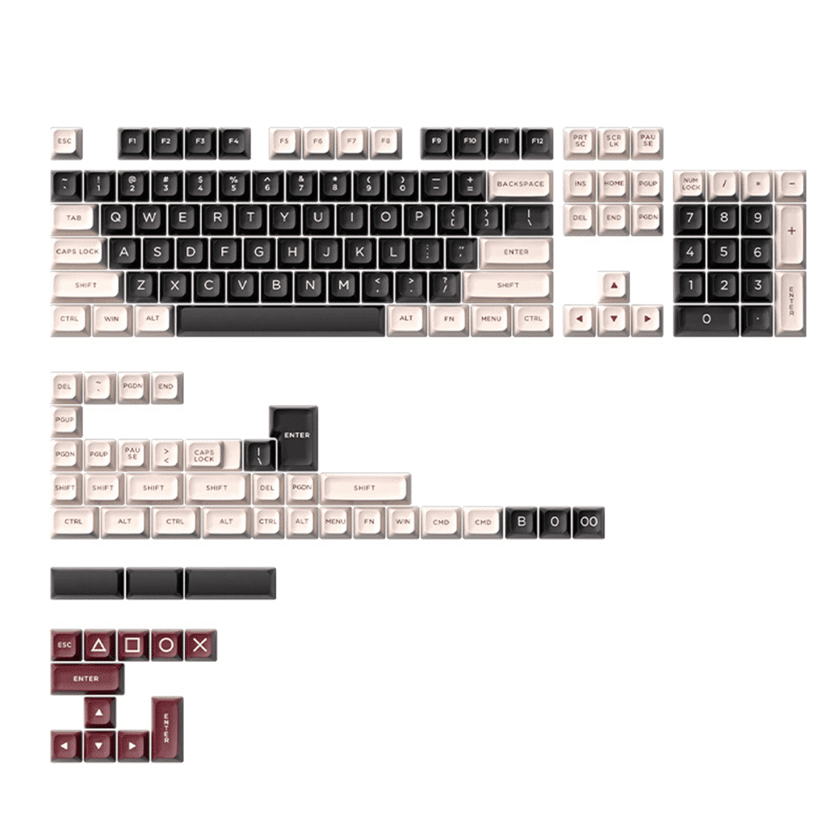 148 Keys Keycap PBT Key Caps Mechanical Gaming Keyboard Keycaps ...