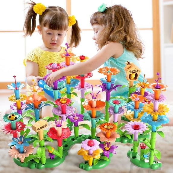 148 Pcs Flower Building Toys for Toddlers Girls Ages 3-8,Girls Flower ...