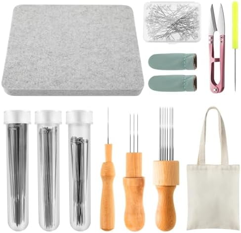 148 Pcs Needle Felting Kit 8 x 10 Inch Felting Pad Mat with Needles ...
