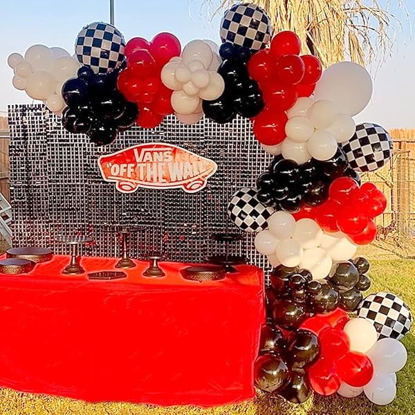 148 Piece Race Car Arch Garland Kit,Balloon ArchurtOBBirthday Party ...