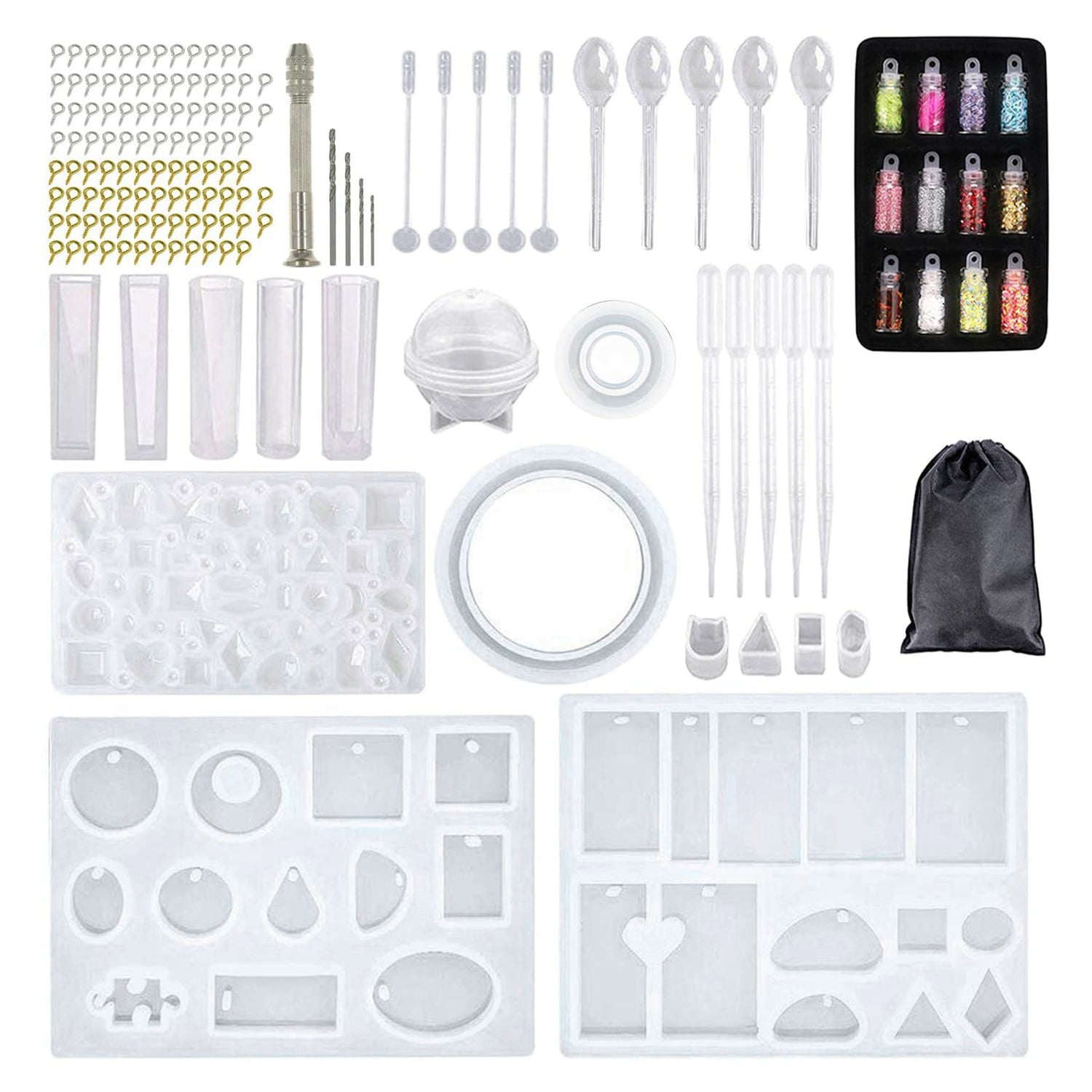 148 Pieces Resin Jewelry Making Kit, Silicone Casting Mold for ...
