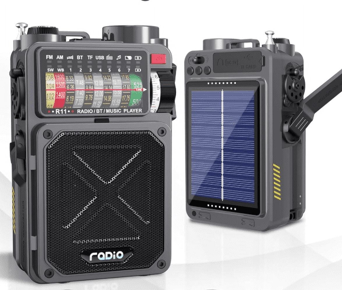 Greadio Bluetooth Portable Weather Radios, Single Piece, Charging Cable ...