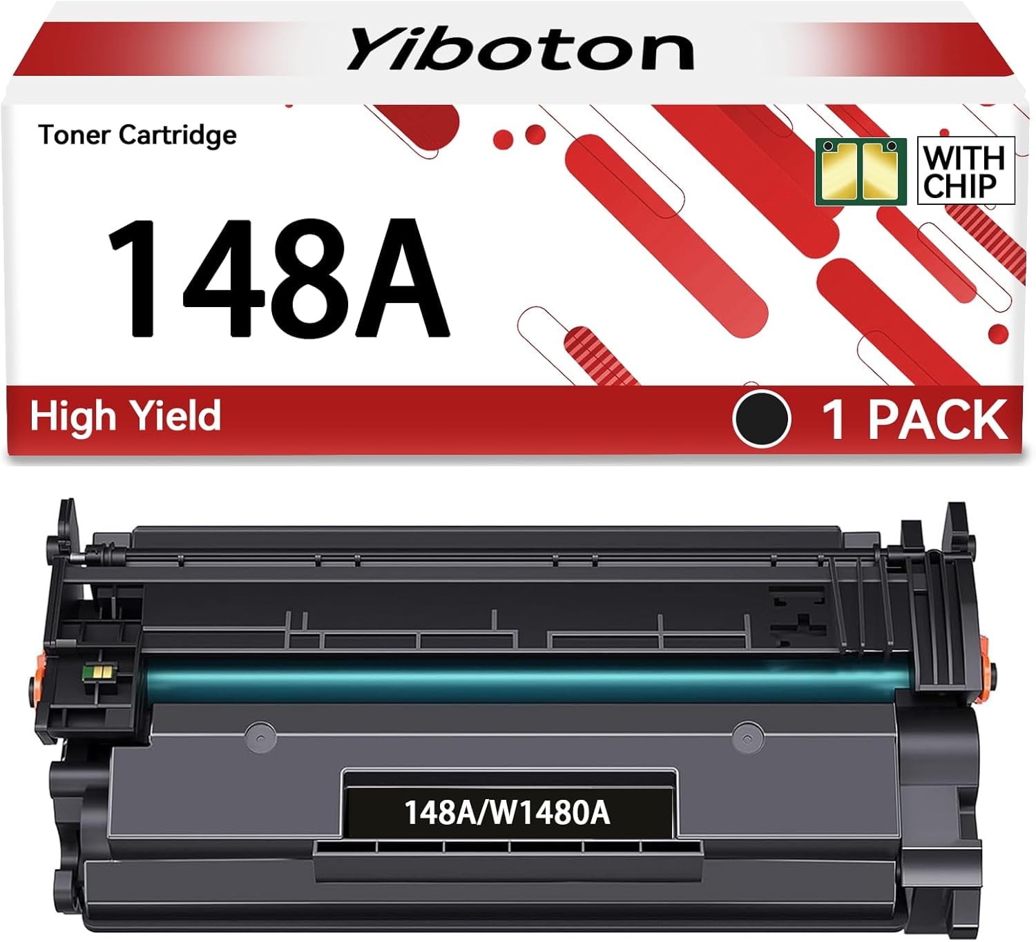 148A Black Toner Cartridge [New with Chip] Replacement for 148A W1480A ...
