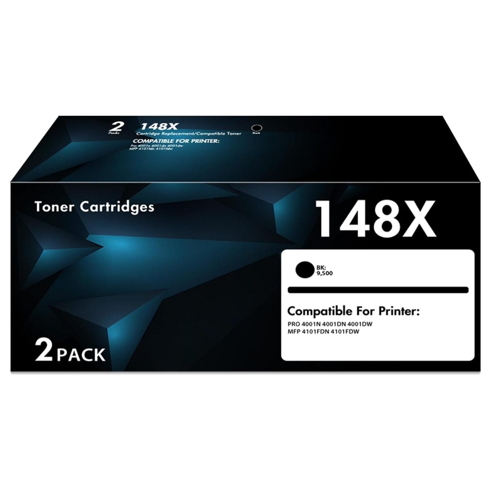 148X Toner Cartridges Black High Yield 2-Pack (with Chip) Compatible ...