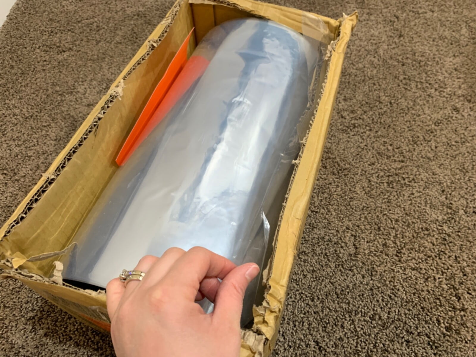 1490' Roll of 100 Gauge 14" Wide Tube PVC Shrink Packaging Film Crystal ...