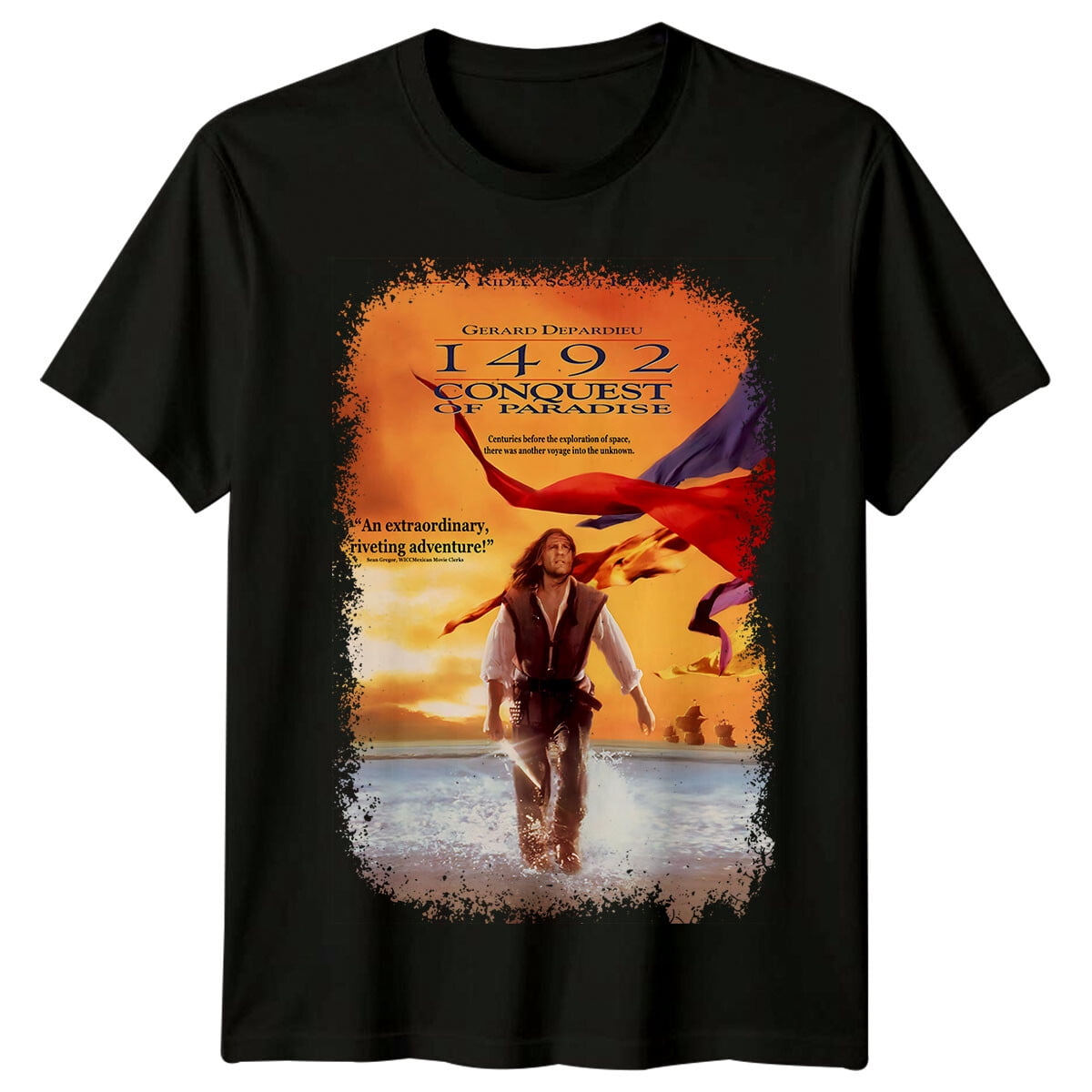 1492- Conquest of Paradise (1992) Movie Poster Inspired T-Shirt Retro ...