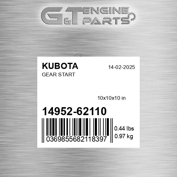 14952-62110 GEAR START fits KUBOTA (New OEM) - Walmart.com