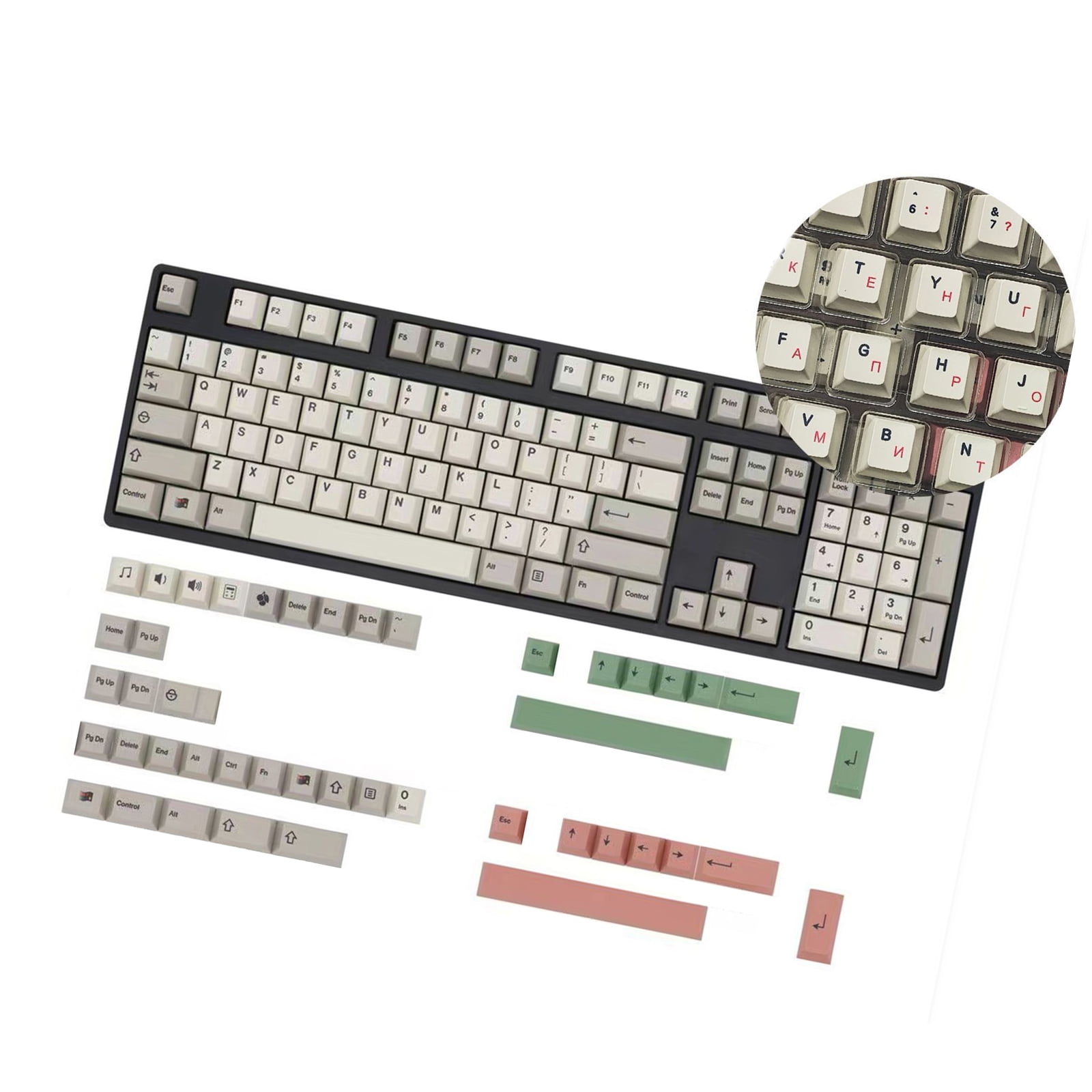 149key Keycaps Retro 9009 Theme with Backlighting for Mechanical ...