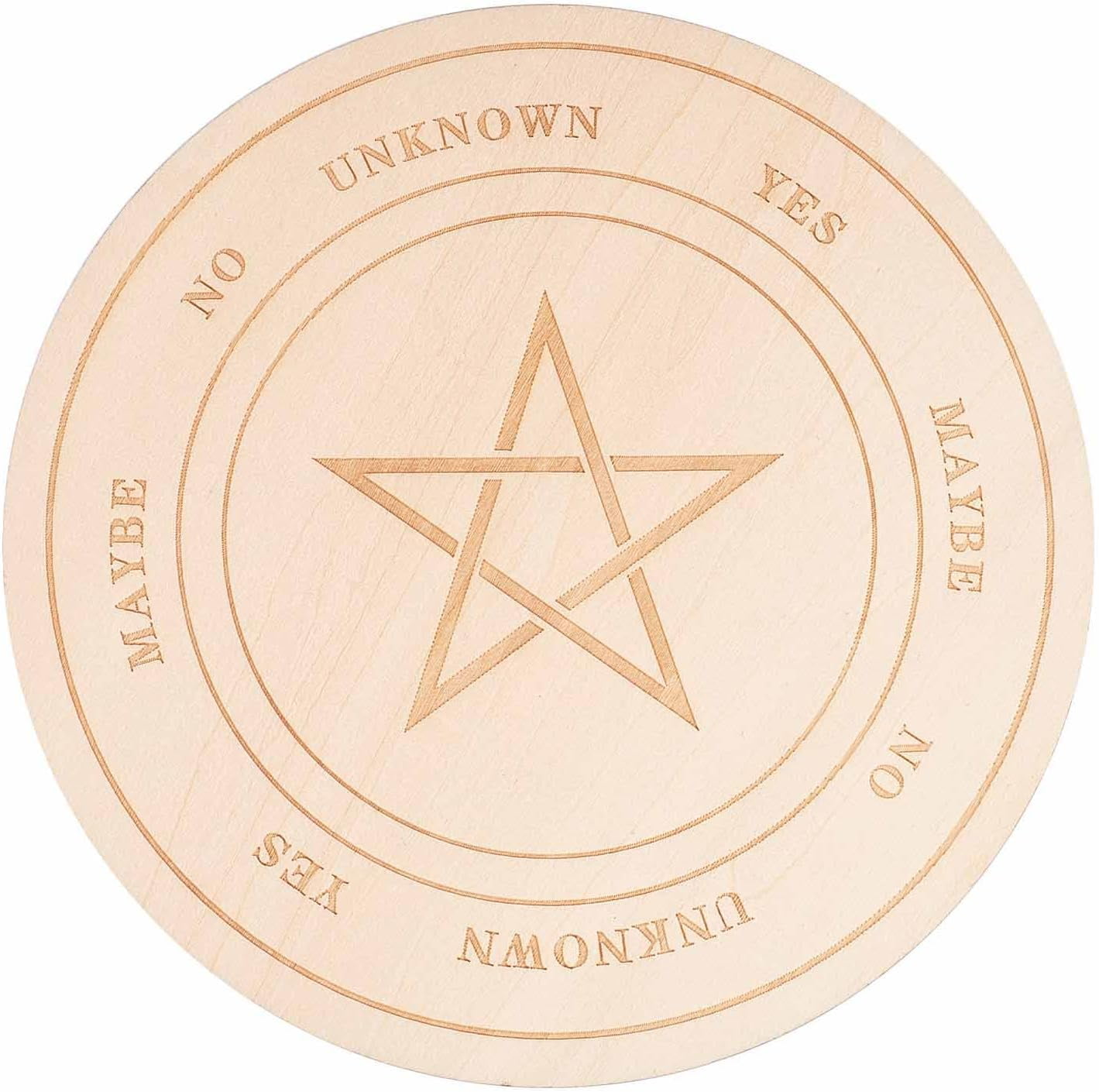 149MM Star Pattern Pendulum Board Wooden Divination Metaphysics Message ...