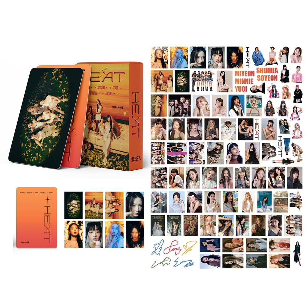 149Pcs (G)I-DLE LOMO Cards & Sticker Pack HEAT Album Gift Box Set KPOP ...