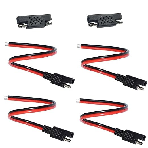 14AWG SAE Connector Extension Cable, (4 Pack) SAE Quick Connector Disconnect Plug SAE Power ...