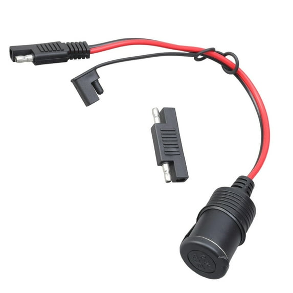 14AWG SAE To Car Socket Extension Cable 0-36V With Dust Protections For ...