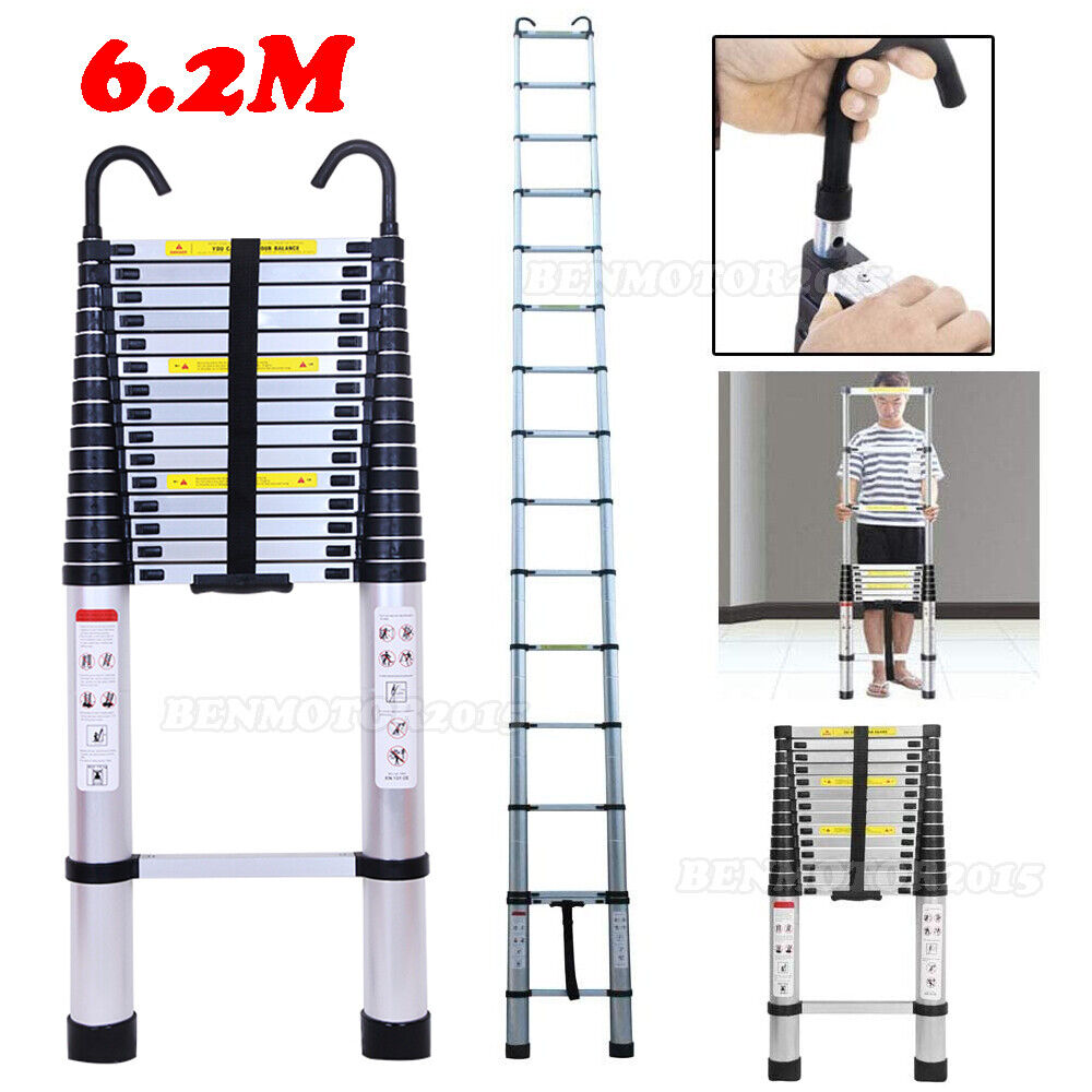 14FT-20FT Tall Telescoping Ladder Extension Collapsible Ladders ...