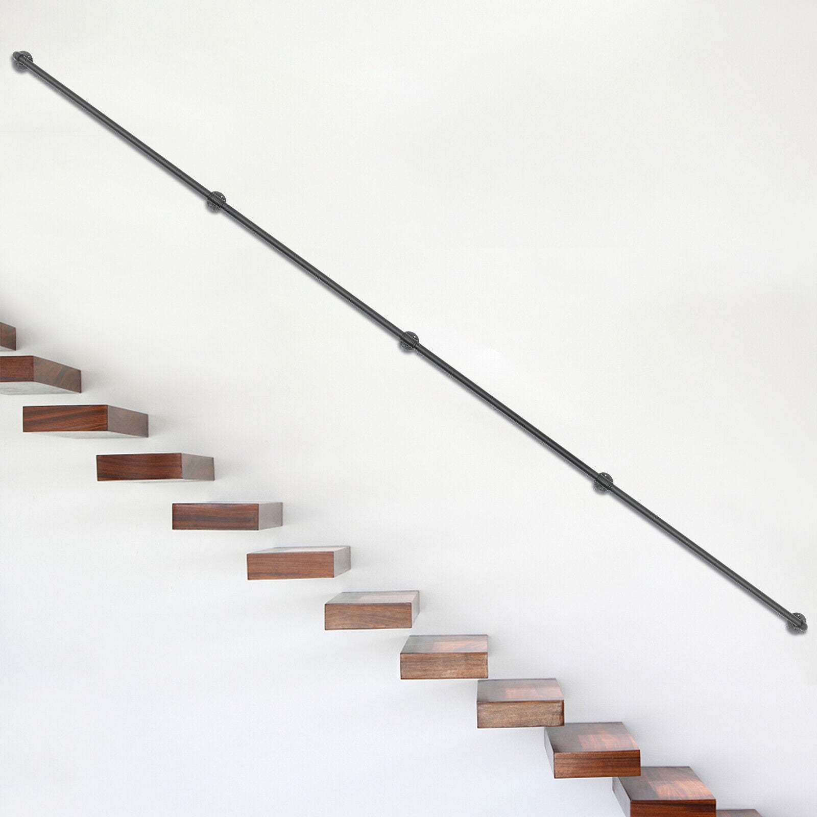 14FT Industrial Pipe Wall Handrail Stairway Railing Vintage Stairs ...