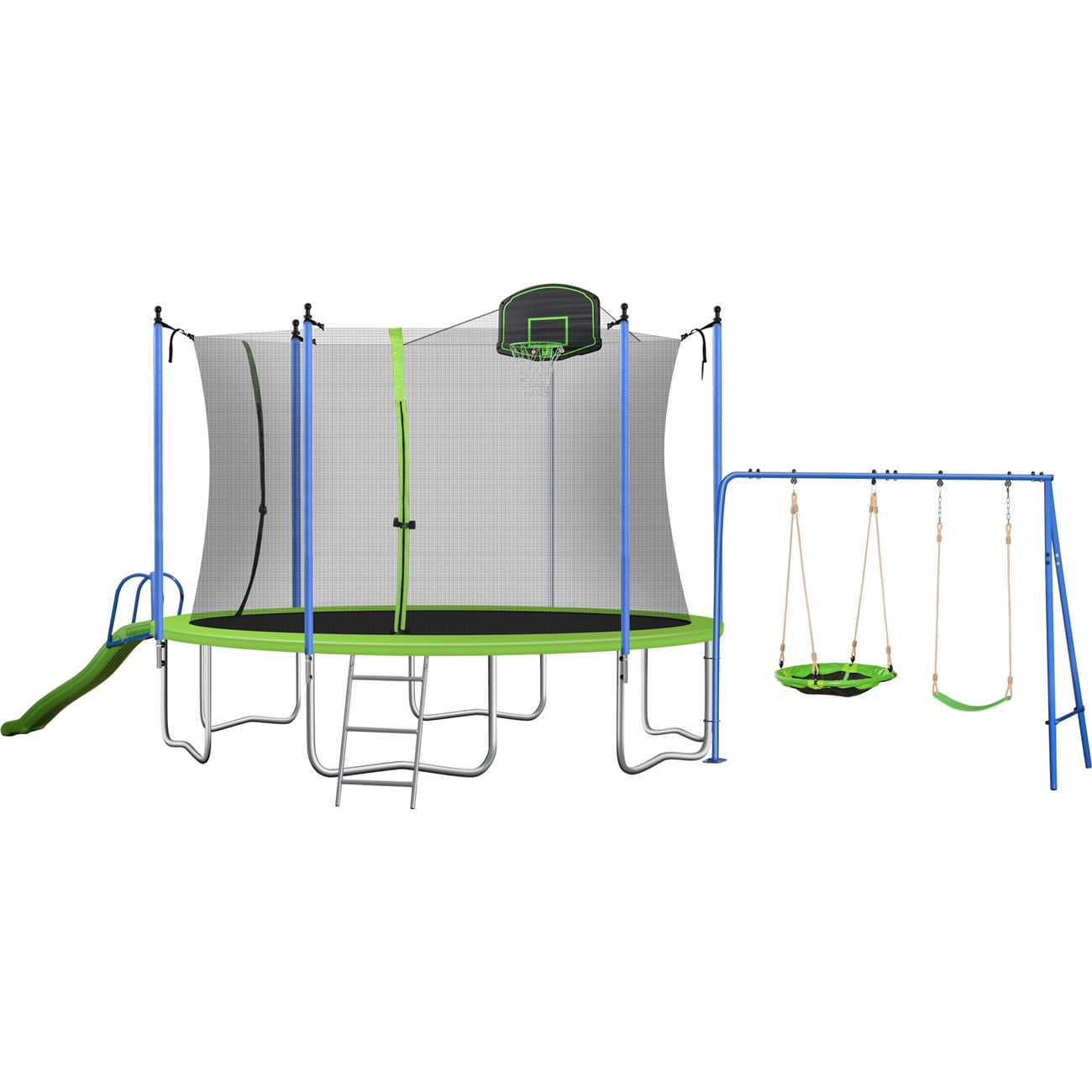 14FT Trampoline for Kids Teens Adults, Recreational Trampoline with ...