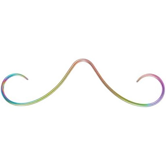 14G/16G Mustache Septum Ring, 316 Surgical Stainless Steel Septum Ring ...
