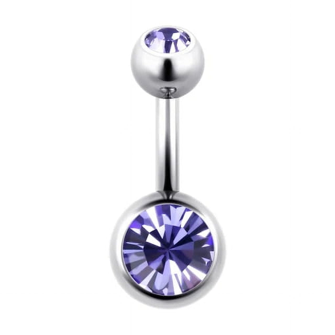 14G 6mm 8mm 10mm 12mm ASTM F-136 Titanium Belly Button Rings Earring CZ Navel Ring Barbell Body ...