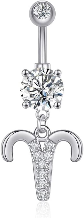 14G Dangle Belly Button Rings 316L Surgical Steel Belly Rings Astrology ...