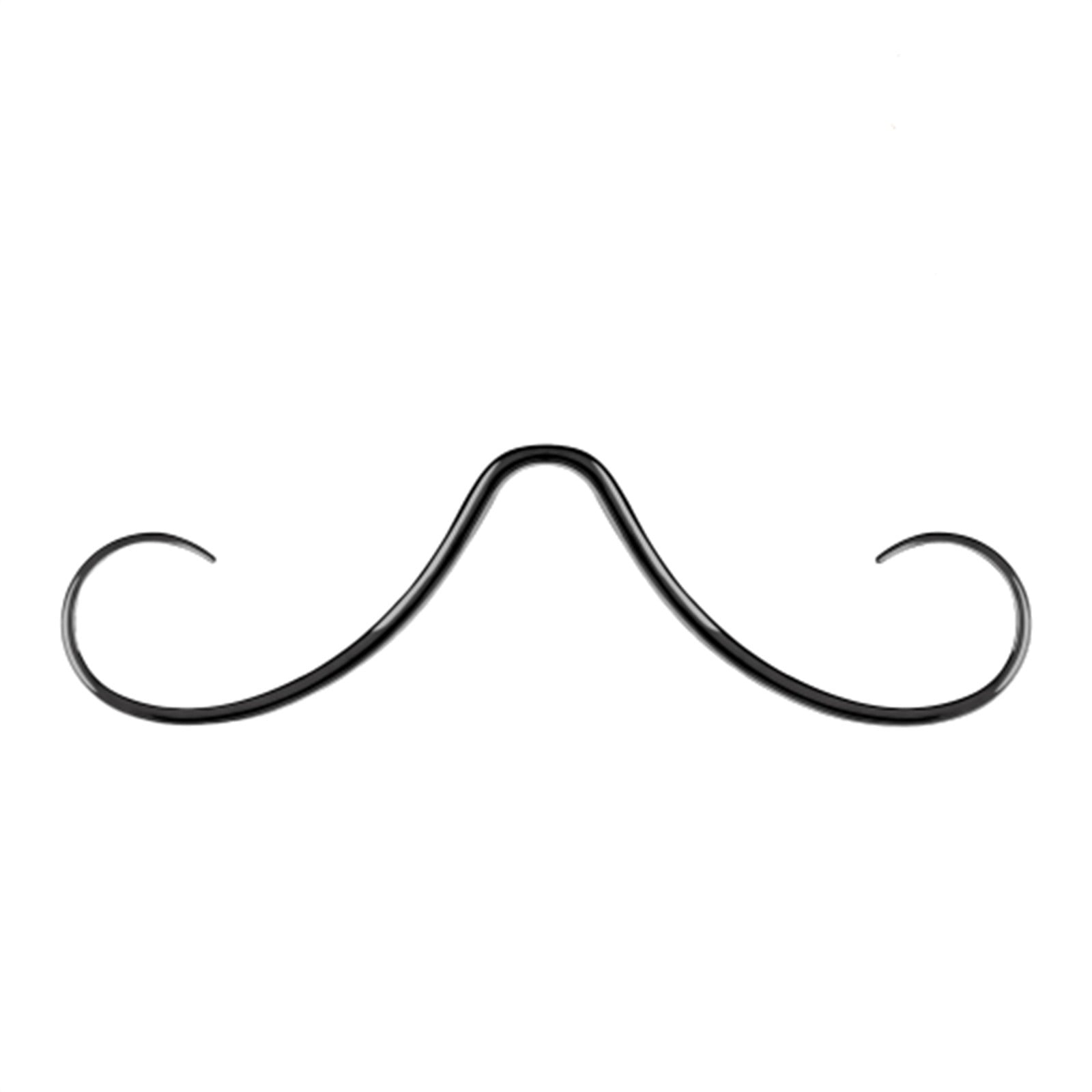 14G Mustache Septum Ring 316L Steel Septum Mustache Nose Ring Piercing ...
