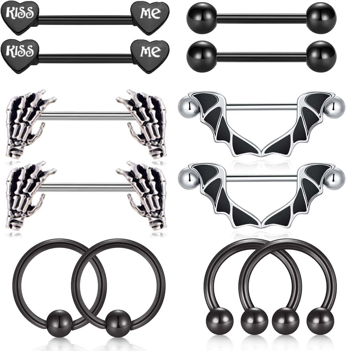 14G Nipple Ring Stainless Steel Nipplerings Nipple Barbell Nipple ...