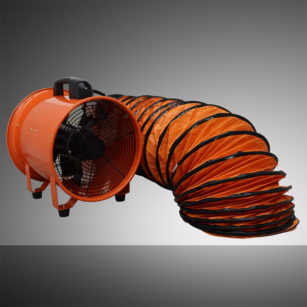 14INCH Axial Flow Fan Cylinder Pipe Spray Booth Paint Fumes Blower ...