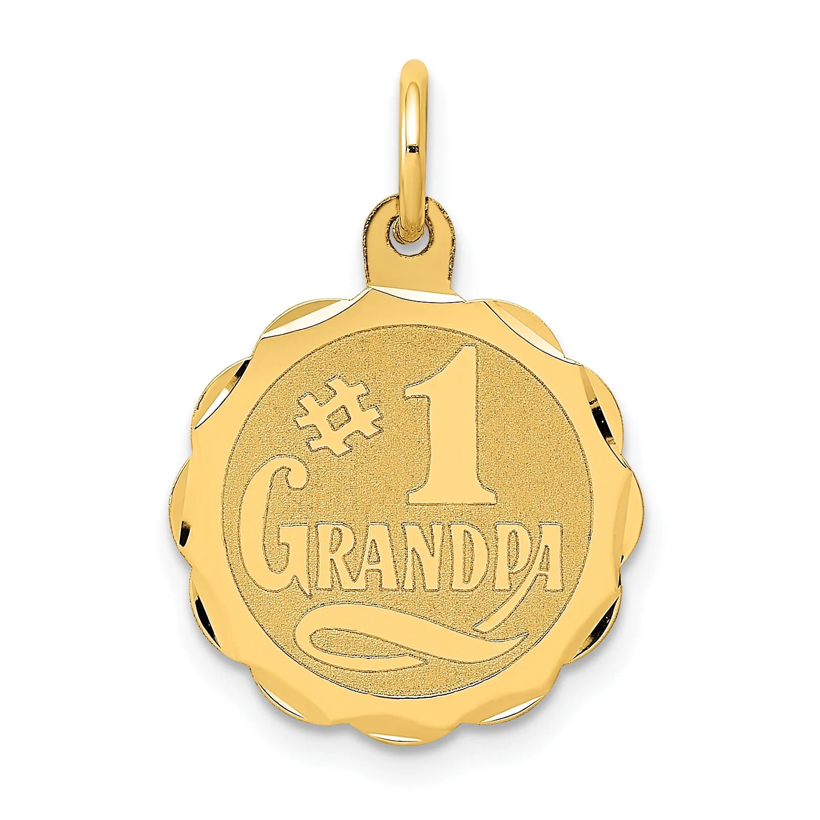 14K #1 GRANDPA Disc Charm - Walmart.com