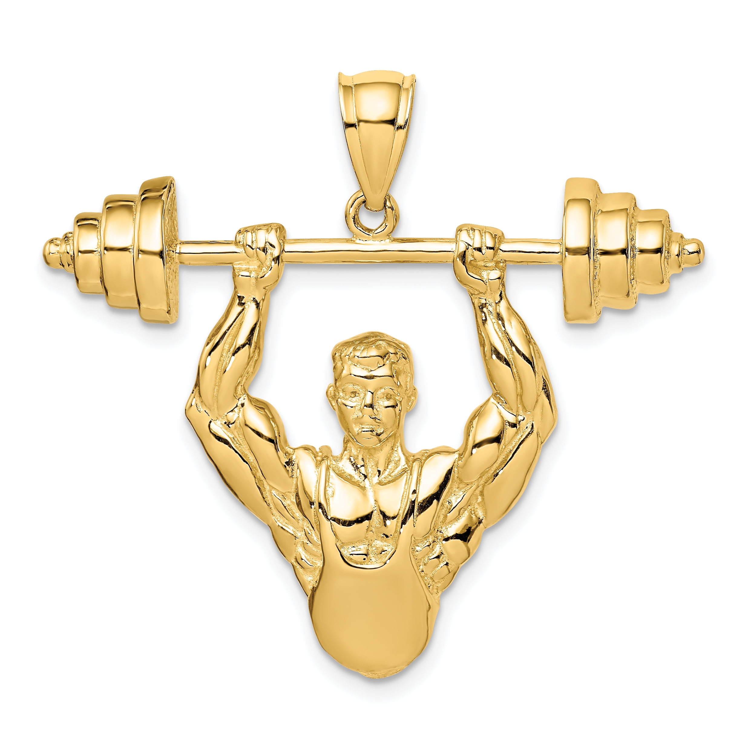 14K Bodybuilder Pendant K8764 - Walmart.com
