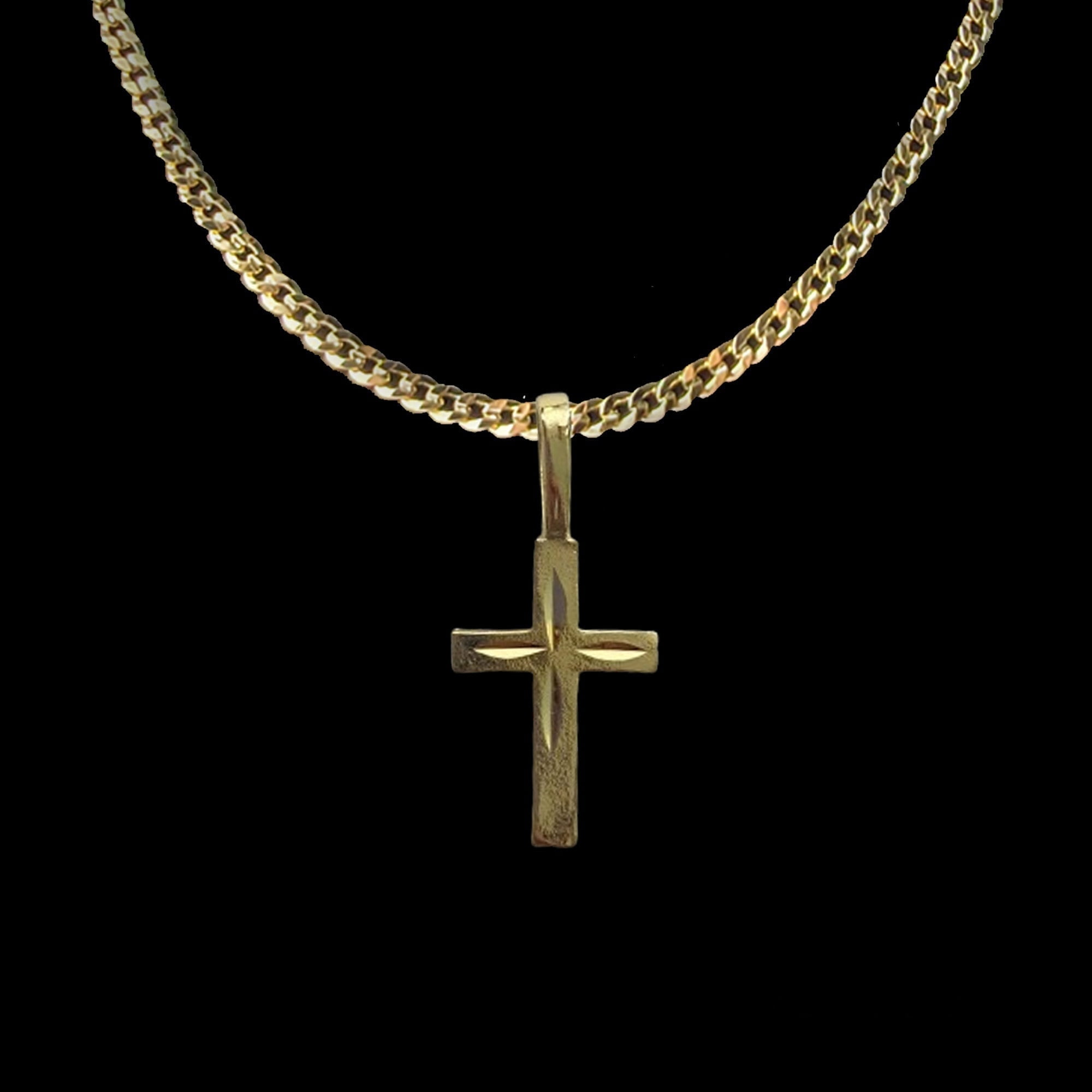 14K Bonded Gold Cross Necklace for Women, Best Unisex Christmas Gift ...