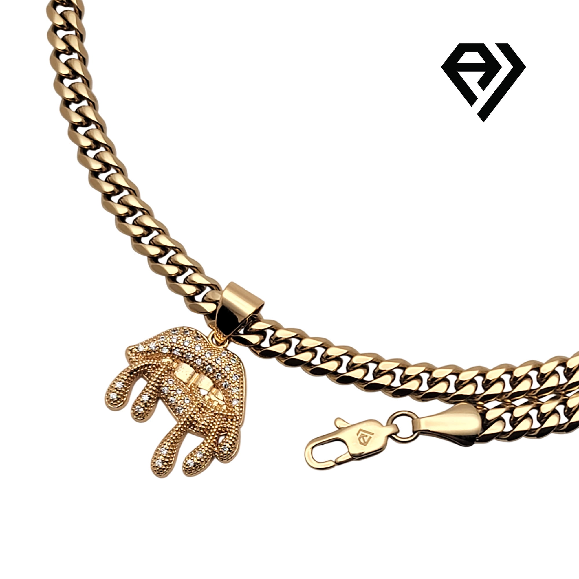 14K Bonded Gold Cuban Chain, Unisex Christmas Gift for Women, Men ...