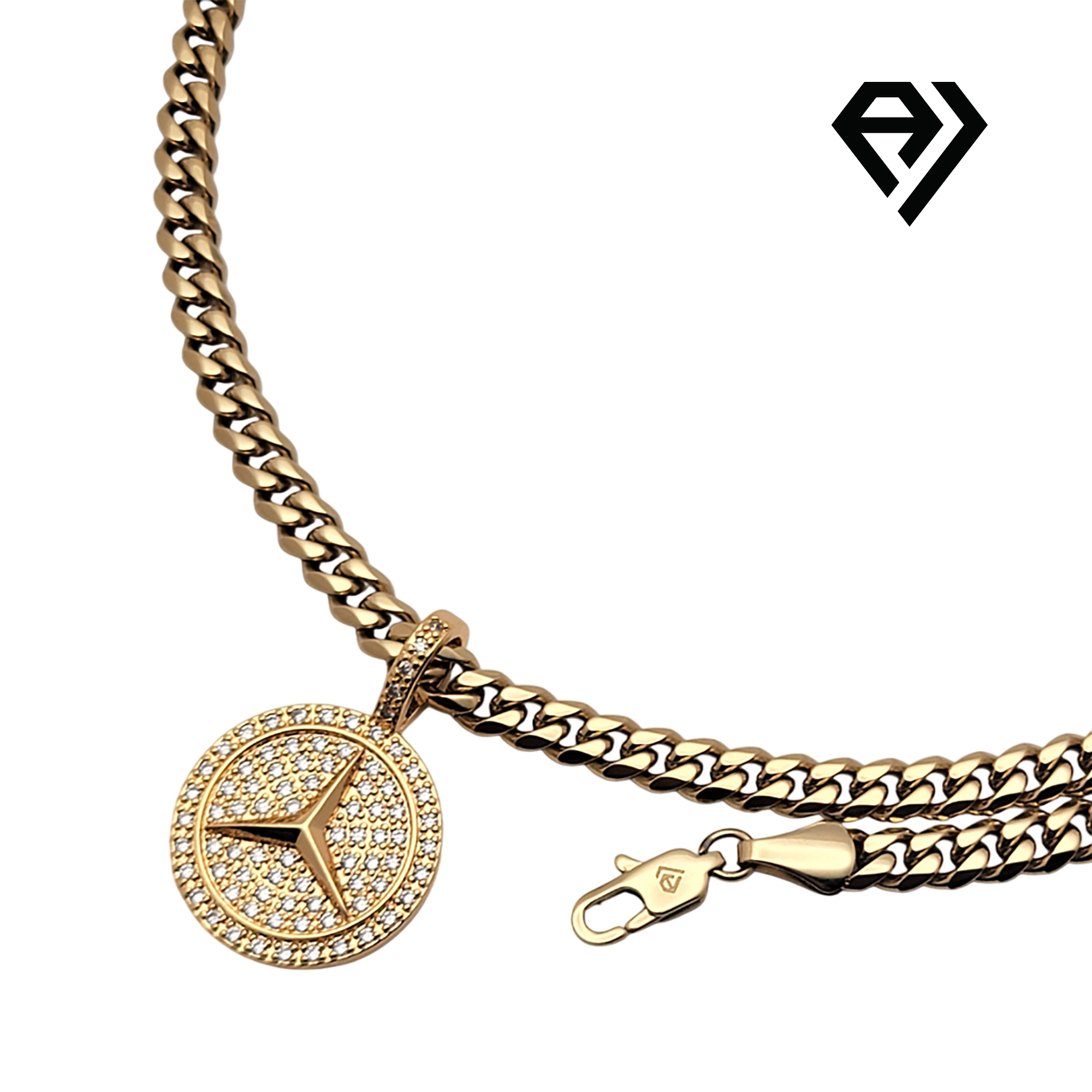 14K Bonded Gold Cuban Chain, Unisex Christmas Gift for Women, Men ...