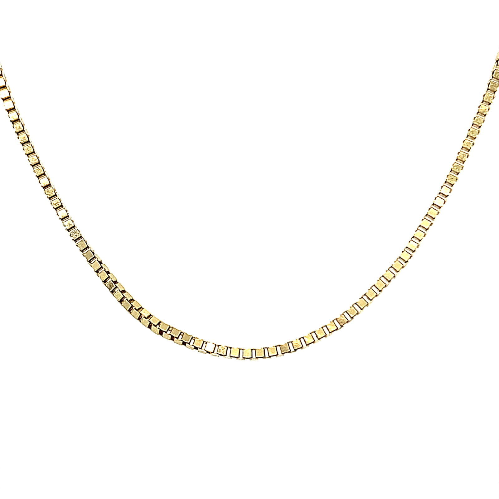 14K Box 2mm Italian Yellow Gold Chain (2, 18") - Walmart.com