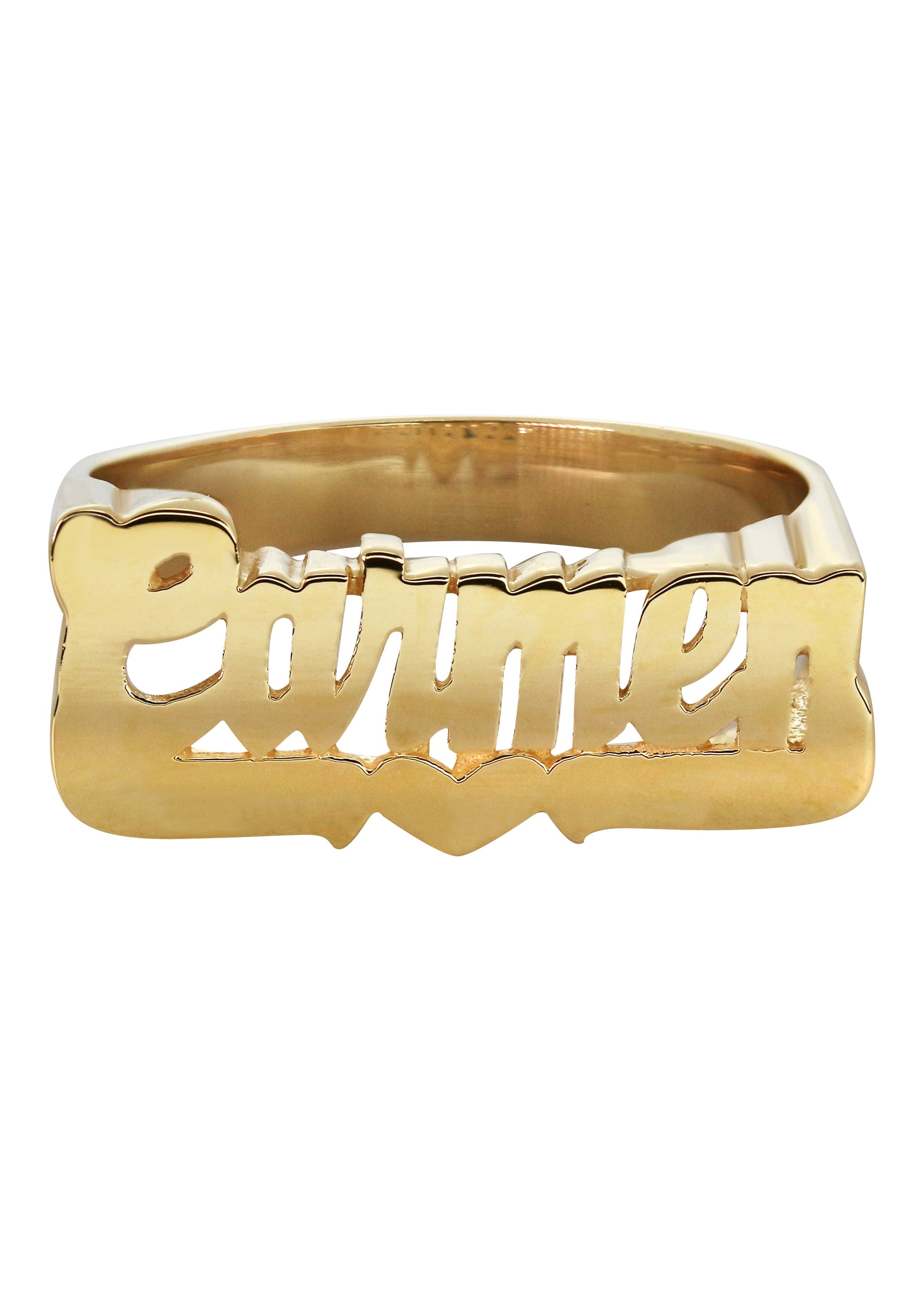 14K Cursive Gold Name Ring | Appx. 5 Grams - Walmart.com