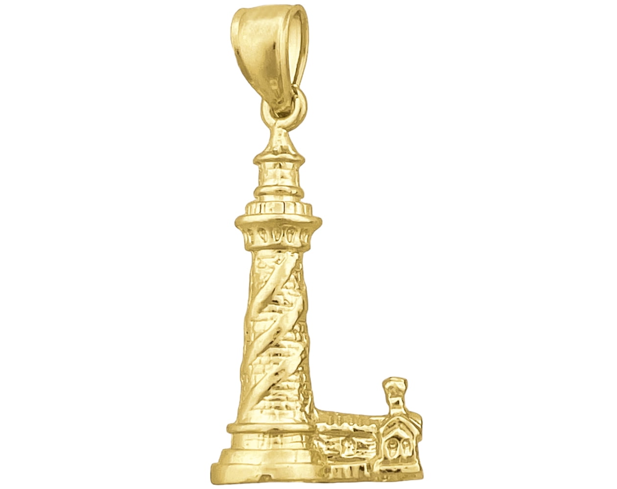 14K Gold 3D St Augustine Lighthouse Pendant - Walmart.com