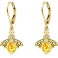 14K Gold Bee/Owl/Hummingbird/Orca/Cat/Butterfly/Cardinal Earrings for ...