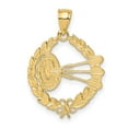 14K Gold Dart Board And Darts In Leaf Design Charm - Walmart.com