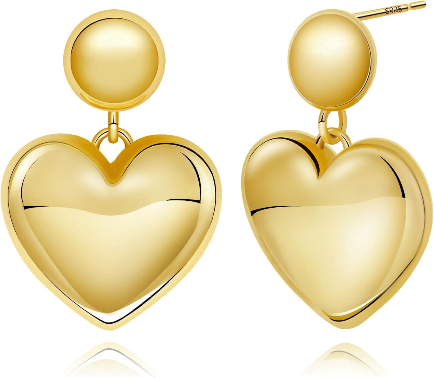 14K Gold Earring Cross Waterdrop Butterfly Heart Knot Earrings For ...