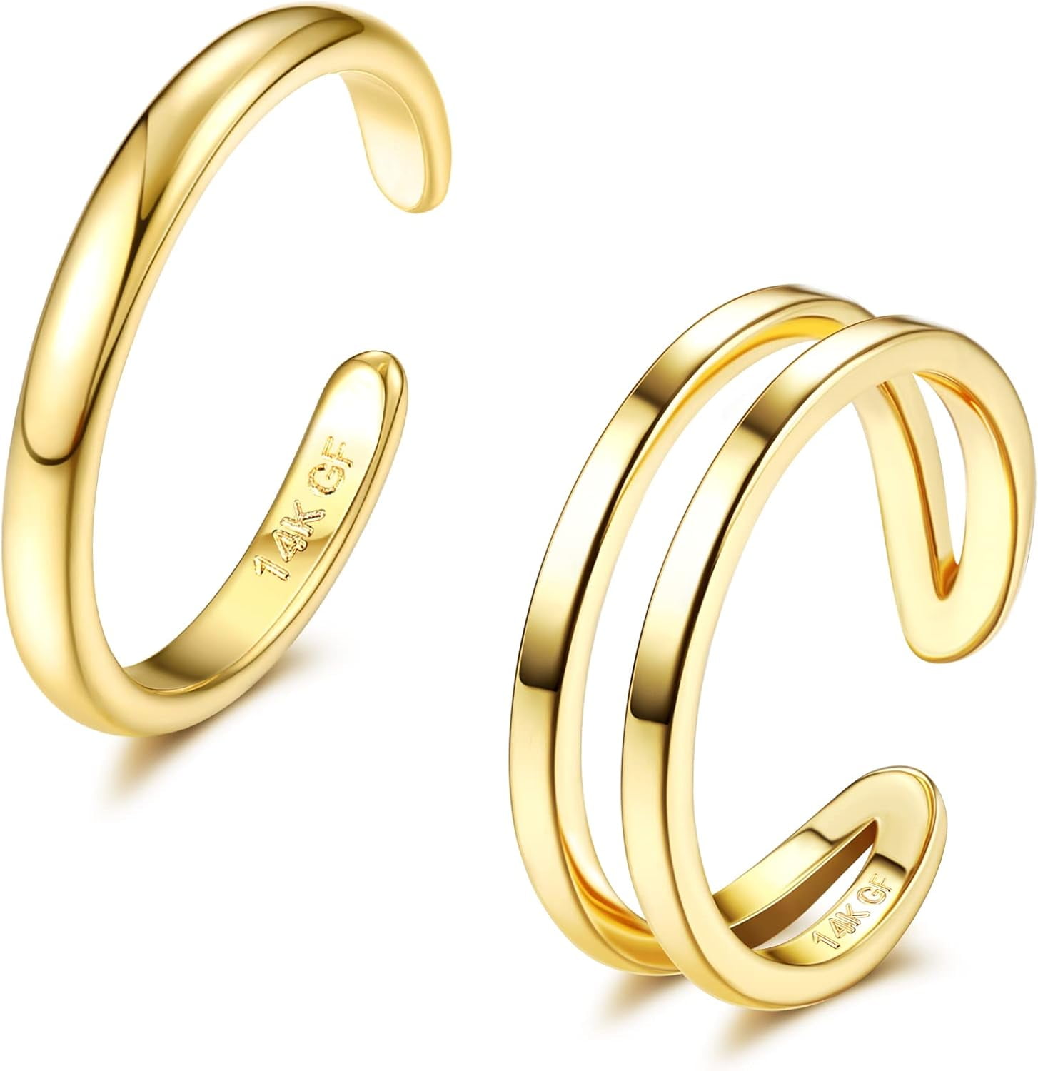 14K Gold Filled Toe Rings for Women Simple Open Band Toe Ring ...